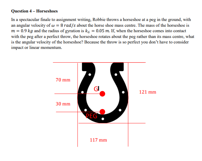 Solved Question 4-Horseshoes In a spectacular finale to | Chegg.com