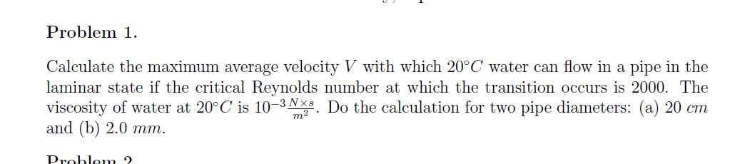 Solved Calculate the maximum average velocity V with which | Chegg.com