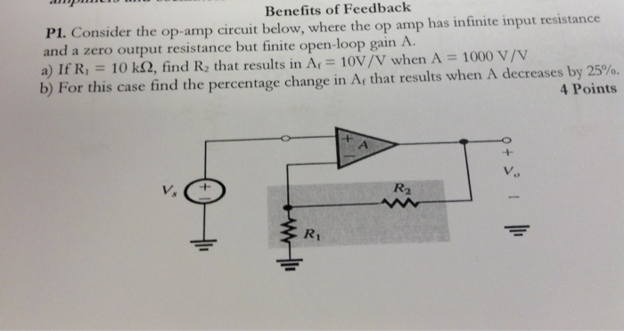 Solved Consider the op-amp circuit below where the op amp | Chegg.com