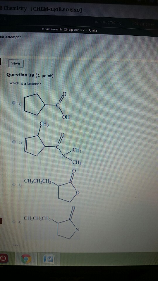Solved Which is a lactone? | Chegg.com