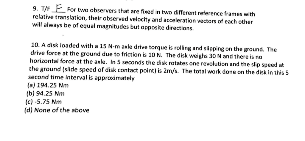 Solved For two observers that are fixed in two different | Chegg.com
