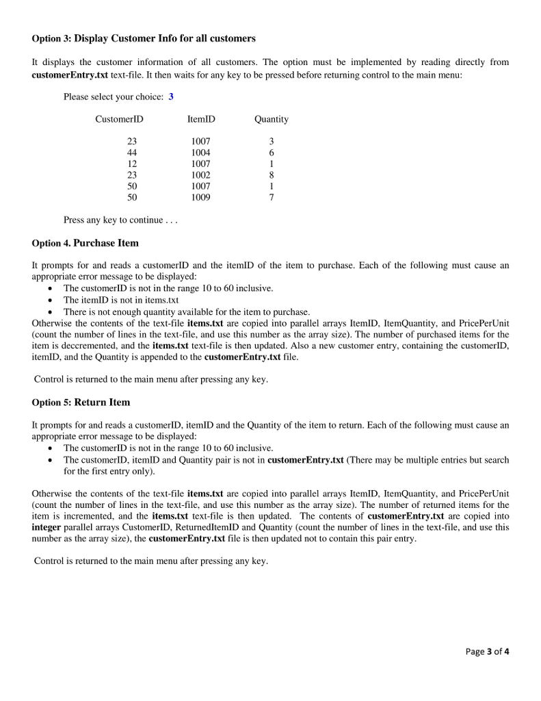 Solved C program to enable a shop to maintain its small | Chegg.com