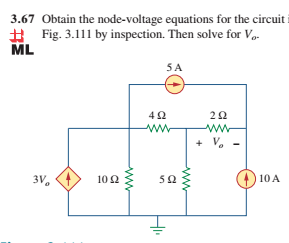 Solved Obtain the node-voltage equations for the circuit | Chegg.com