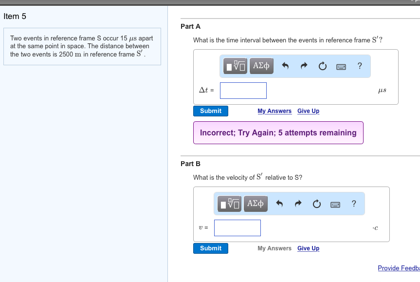 Solved Two events in reference frame S occur 15 mu s apart | Chegg.com