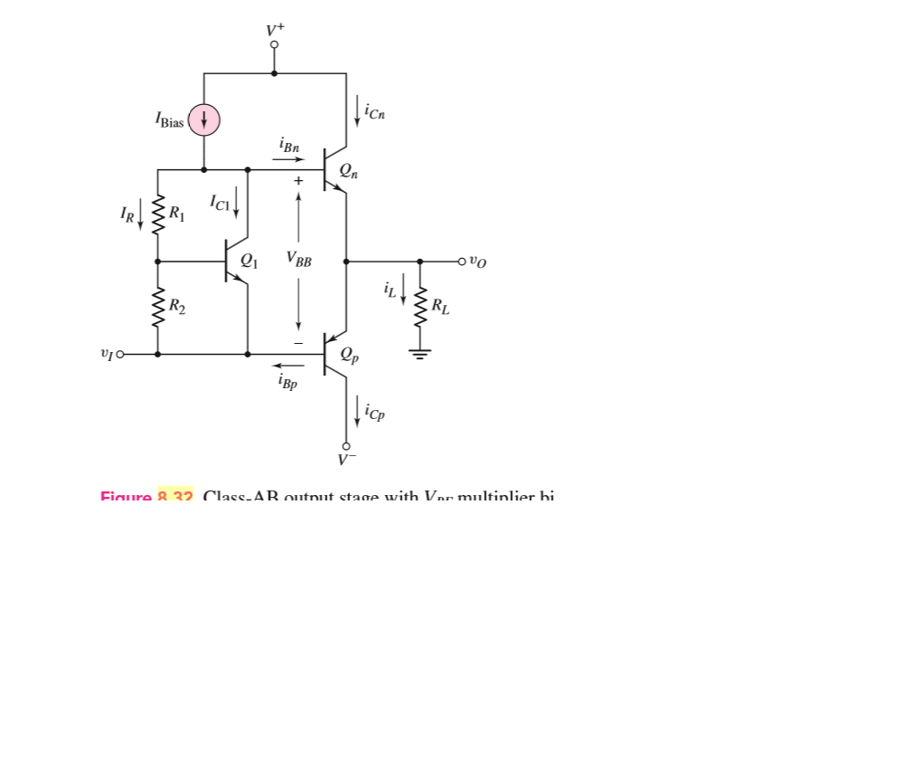 Solved Design the class-AB output stage with the VBE | Chegg.com