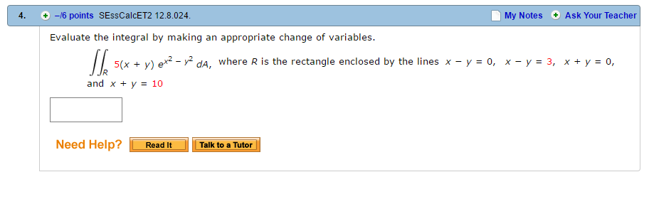 Solved Evaluate the integral by making an appropriate change | Chegg.com