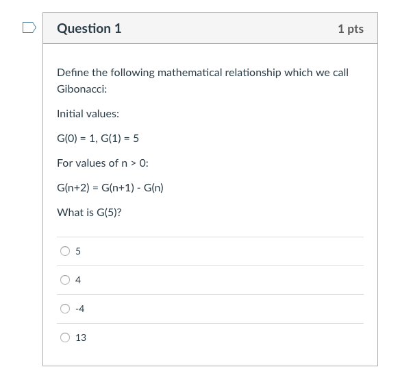 Solved D Question 1 1 Pts Define The Following Mathematical