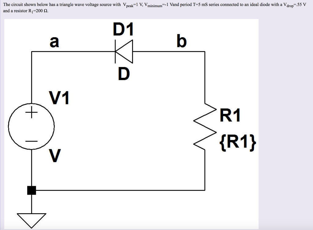 Solved The circuit shown below has a triangle wave voltage | Chegg.com