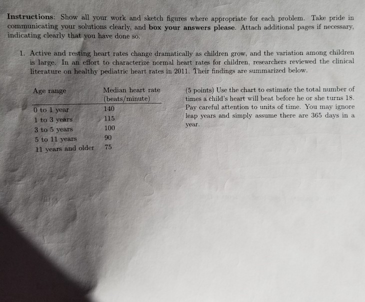 Solved Instructions: Show all your work and sketch figures | Chegg.com