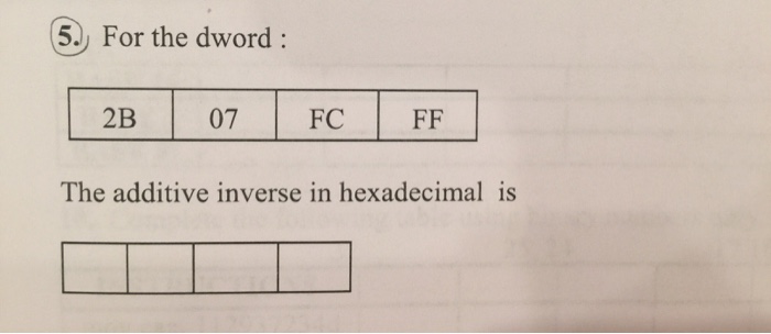 Solved Answer the question #5 and fill in the blank space. | Chegg.com