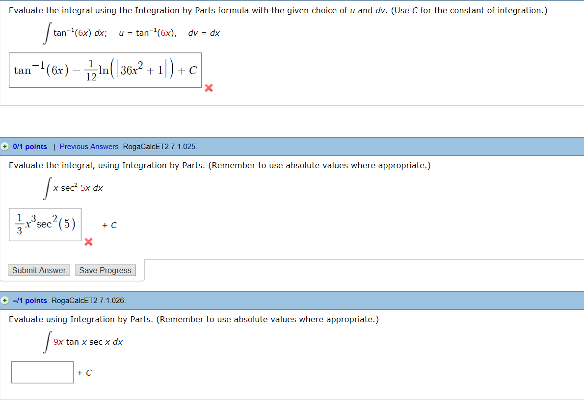 Solved Evaluate the integral using the Integration by Parts | Chegg.com