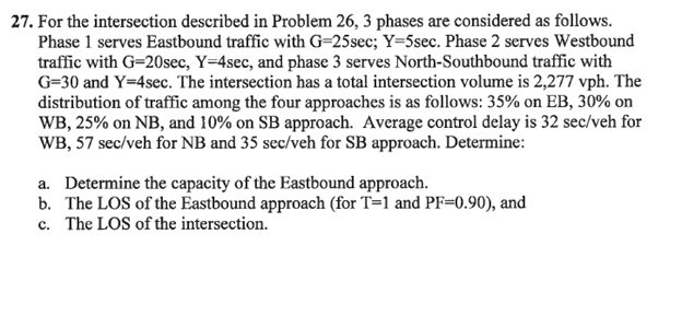 For the intersection described in Problem 26, 3 | Chegg.com