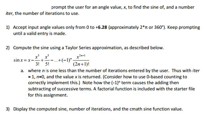 Accept input angle values only from 0 to +6.28 | Chegg.com