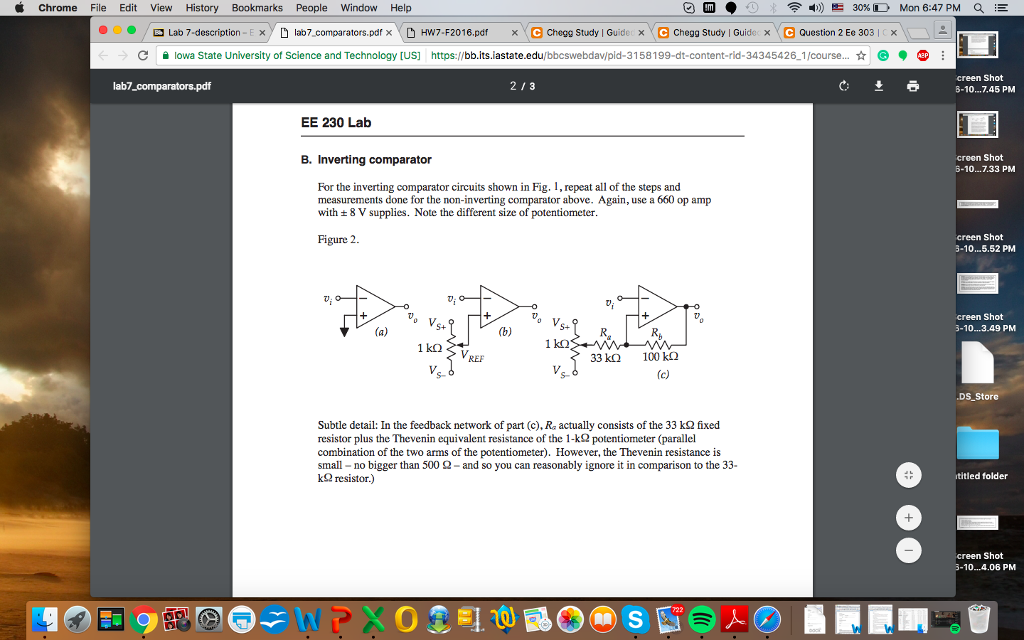 Solved For the inverting comparator circuits shown in Fig. | Chegg.com