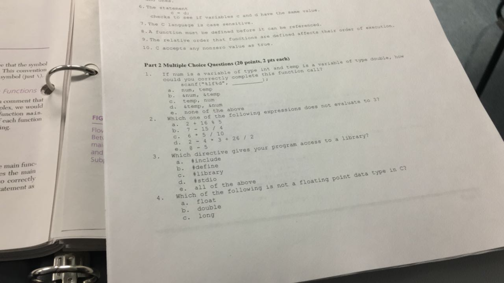 Solved The C Language Is Case Sensitive A Function Must Be