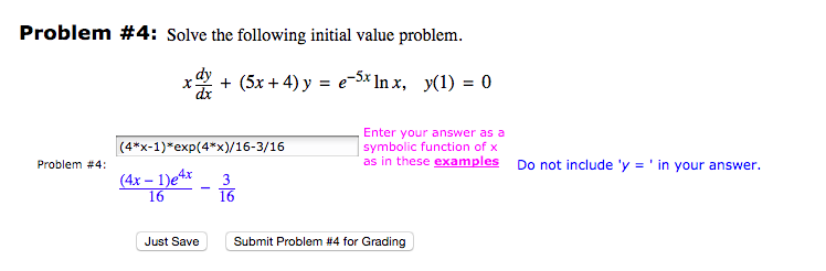 Solved Solve the following initial value problem. x dy/dx + | Chegg.com