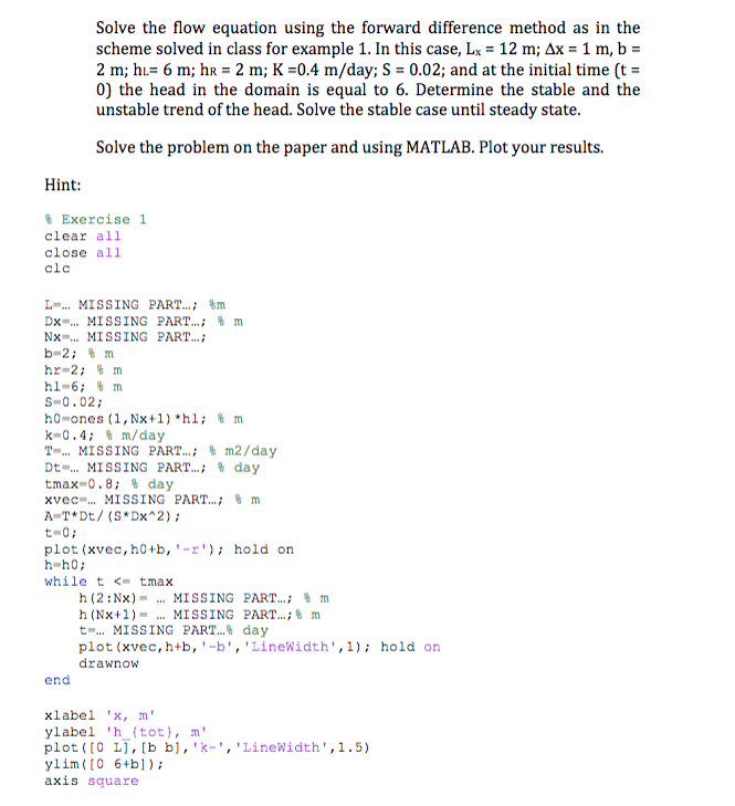 Solve the flow equation using the forward difference | Chegg.com