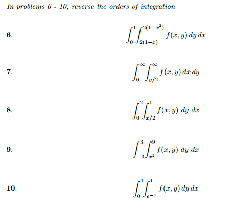 Solved Reverse the order of integration integral^1_0 | Chegg.com
