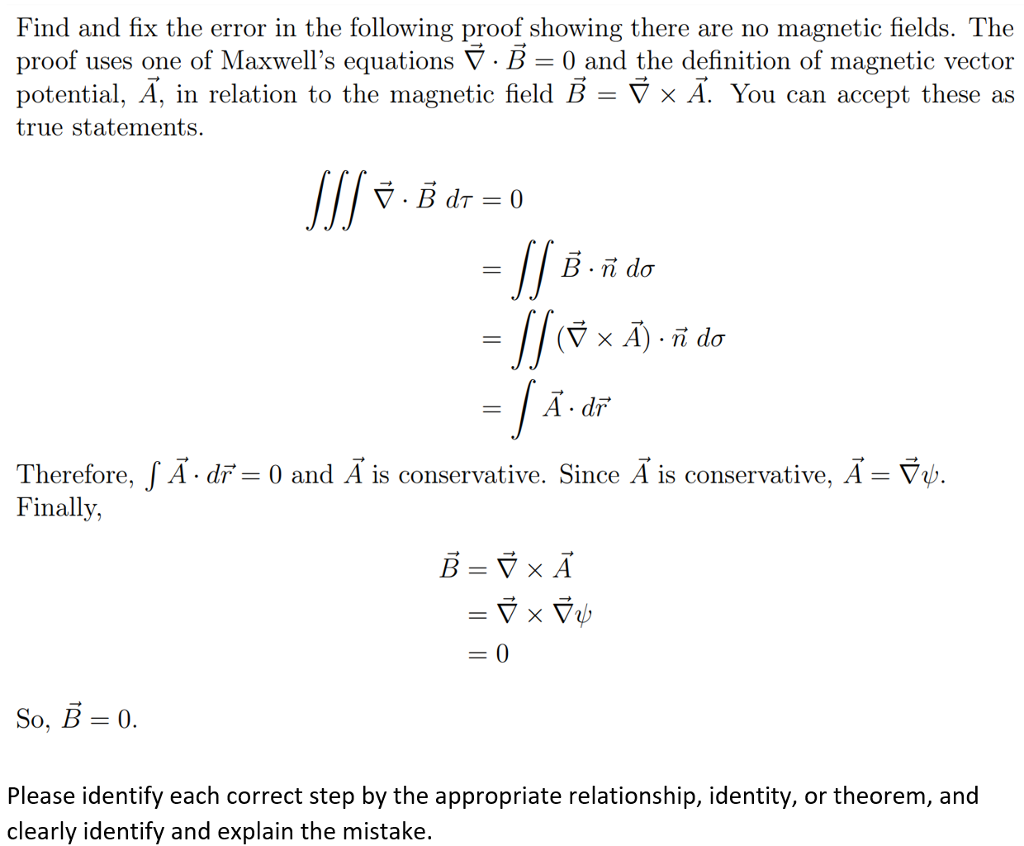 Solved Find and fix the error in the following proof showing | Chegg.com