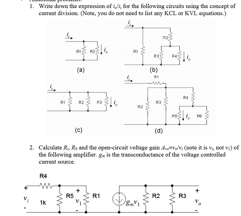 Solved 2. Calculate Ri, Ro and the open - circuit voltage | Chegg.com