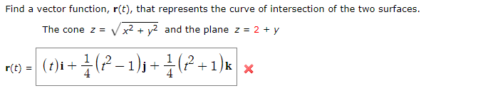 Solved Find A Vector Function R T That Represents The