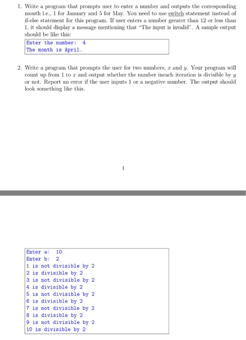 Solved Write a program that prompts user to enter a number | Chegg.com