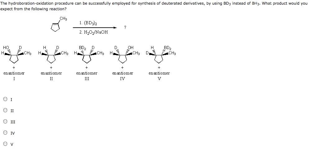 Solved The hydroboration-oxidation procedure can be | Chegg.com