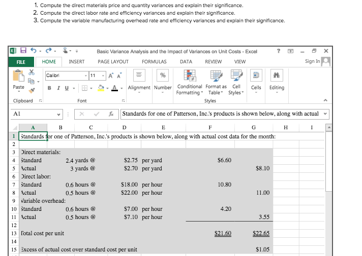 Solved 1. Compute the direct materials price and quantity | Chegg.com Solved 1. Compute the direct materials price and quantity | Chegg.com