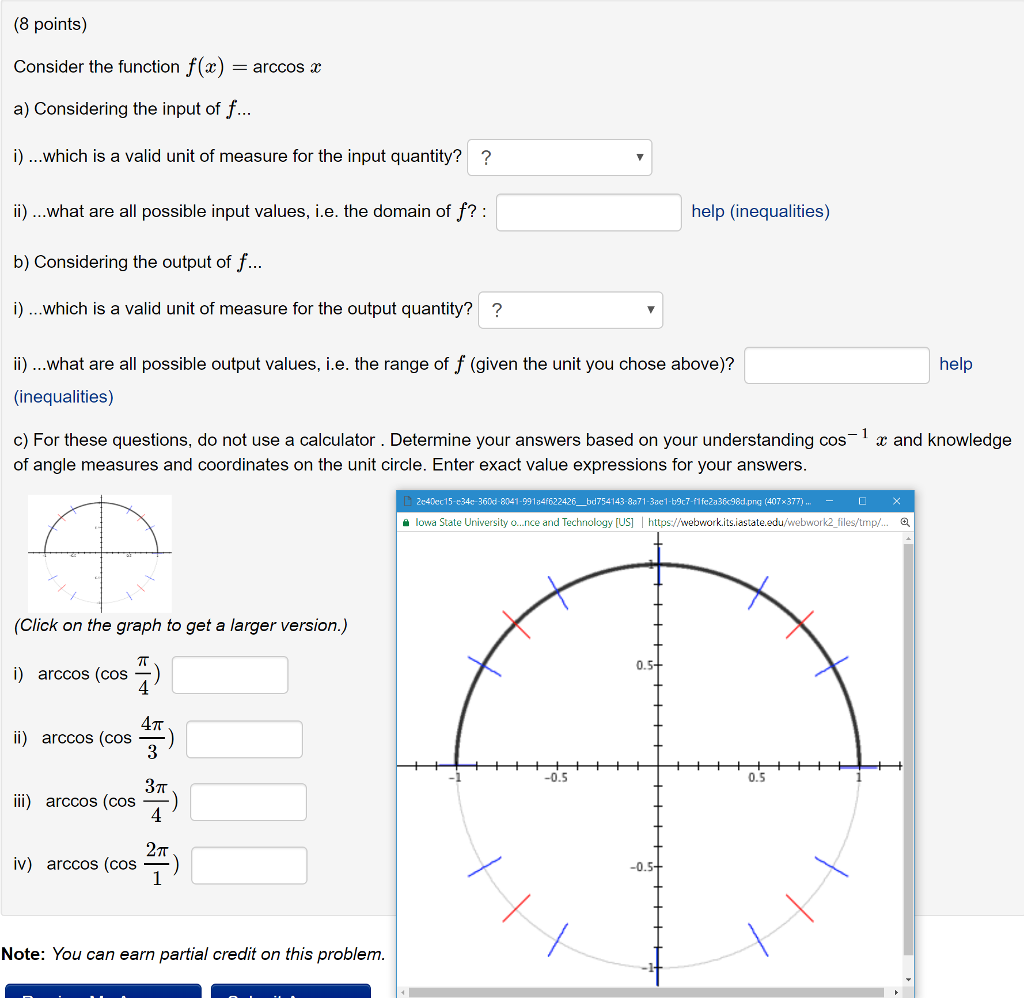 Solved (8 points) Consider the function f(r a) Considering | Chegg.com