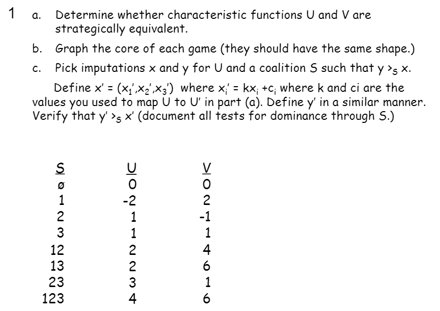 Determine whether characteristic functions U and V | Chegg.com
