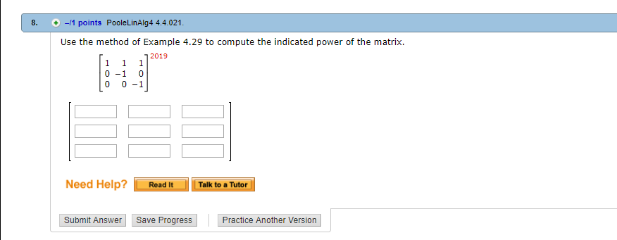 Solved 8. /1 points PooleLinAlg4 4.4.021 Use the method of | Chegg.com