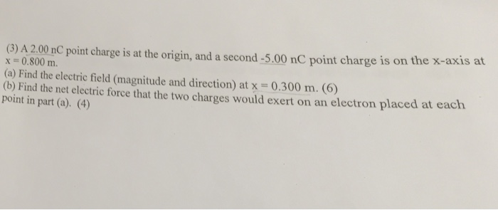 Solved A 2.00 nC point charge is at the origin, and a second | Chegg.com
