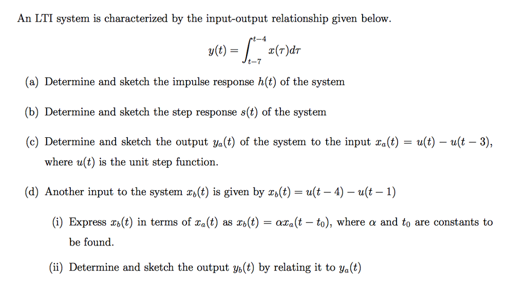 Solved An LTI system is characterized by the input-output | Chegg.com