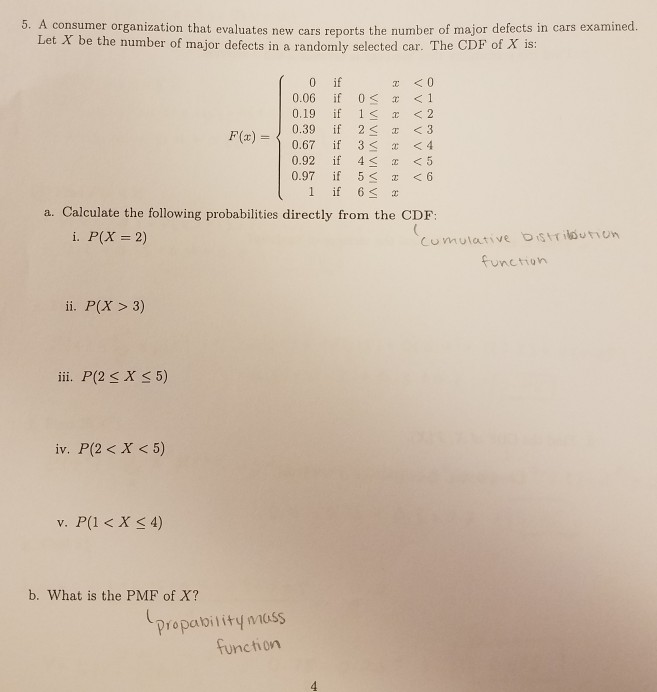 Solved 5. A consumer organization that evaluates new cars | Chegg.com