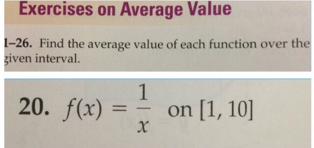 Solved Find the average value of each function over the | Chegg.com