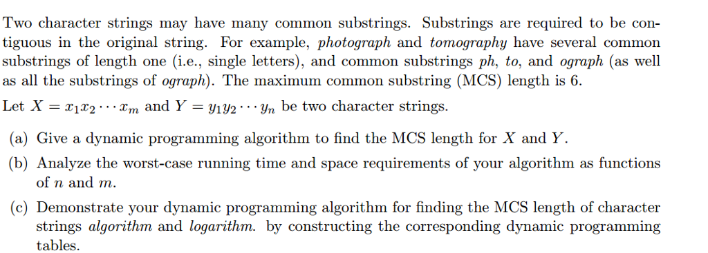 Solved Two Character Strings May Have Many Common 5146