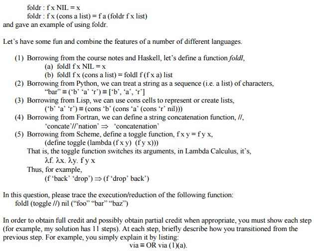 Solved Programming languages, show each step: A presented | Chegg.com