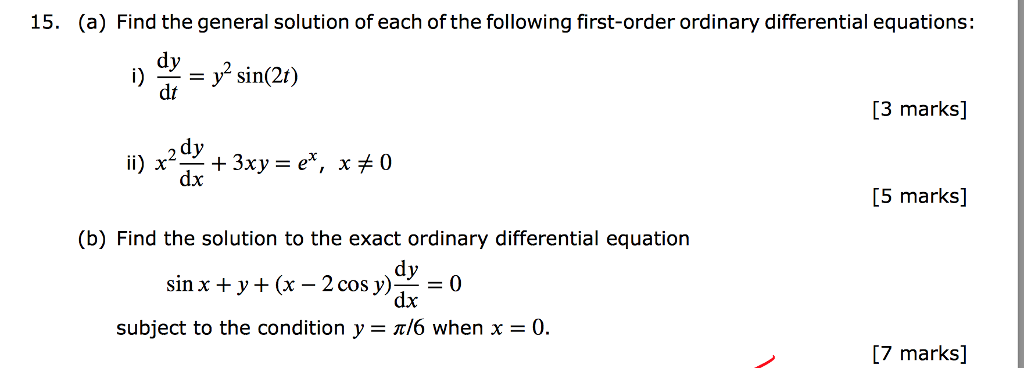 Solved (a) Find the general solution of each of the | Chegg.com