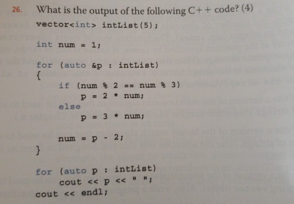 Solved 26 What Is The Output Of The Following C Code 5526