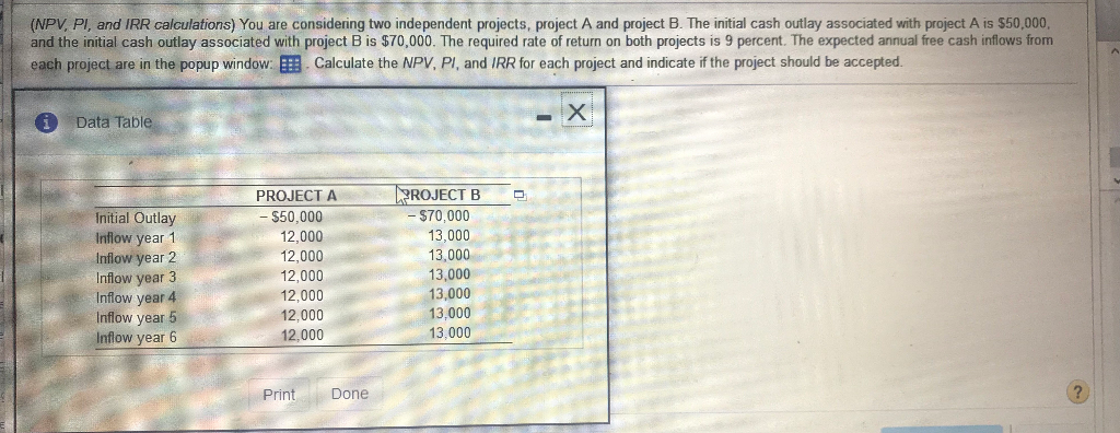 Solved (NPV, PI, and IRR calculations) You are considering | Chegg.com