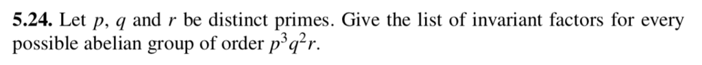 Solved 5.24. Let p, q and r be distinct primes. Give the | Chegg.com