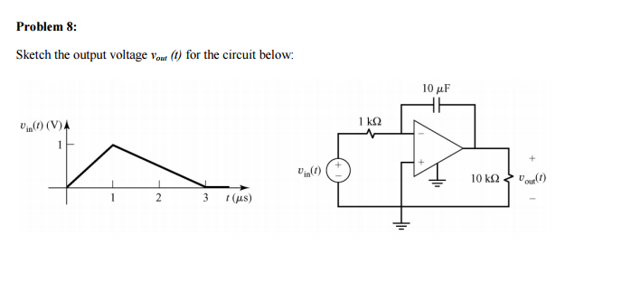 Solved Sketch the output voltage Vout(t) of the circuit | Chegg.com Solved Sketch the output voltage Vout(t) of the circuit | Chegg.com