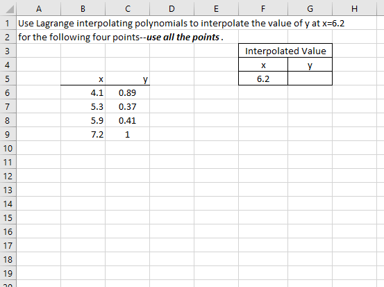 Solved Use Lagrange interpolating polynomials to interpolate | Chegg.com