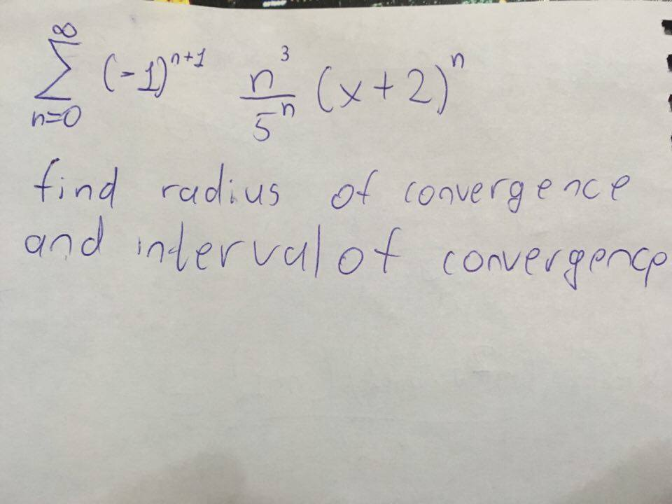 Solved Find radius of convergence and interval of | Chegg.com