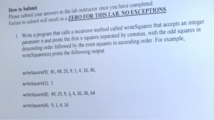 Solved Write a program that calls a recursive method called | Chegg.com