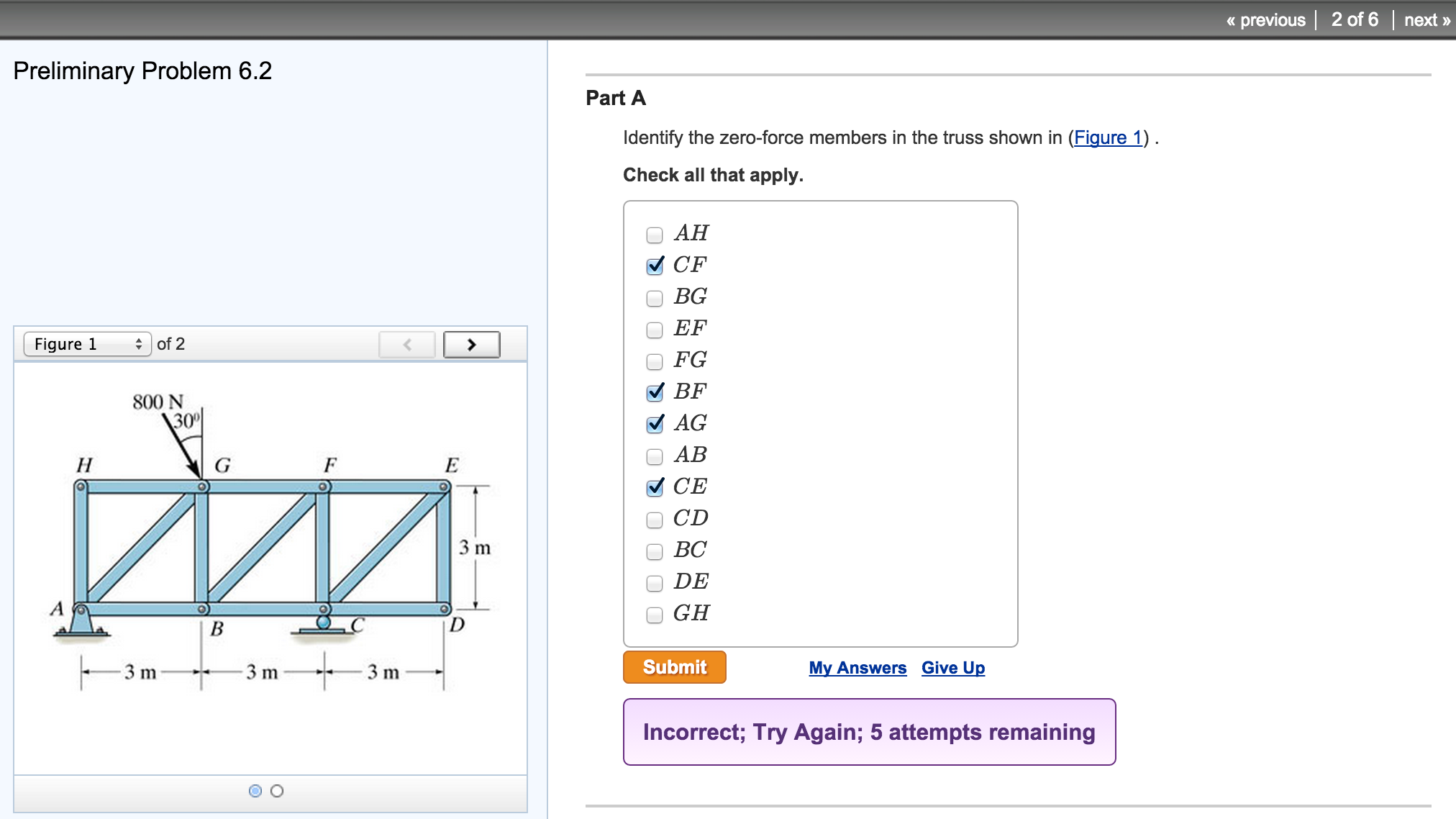 Solved « previous 2 of 6 next» Preliminary Problem 6.2 Part | Chegg.com Solved « previous 2 of 6 next» Preliminary Problem 6.2 Part | Chegg.com