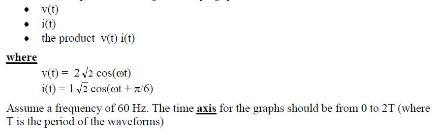 Solved Graph the following:All waveforms should be on the | Chegg.com