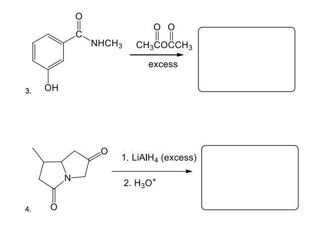 Solved NHCH3 CH3COCCH3 excess 3. ?? 1. LiAlH4 (excess) 2. ?? | Chegg.com