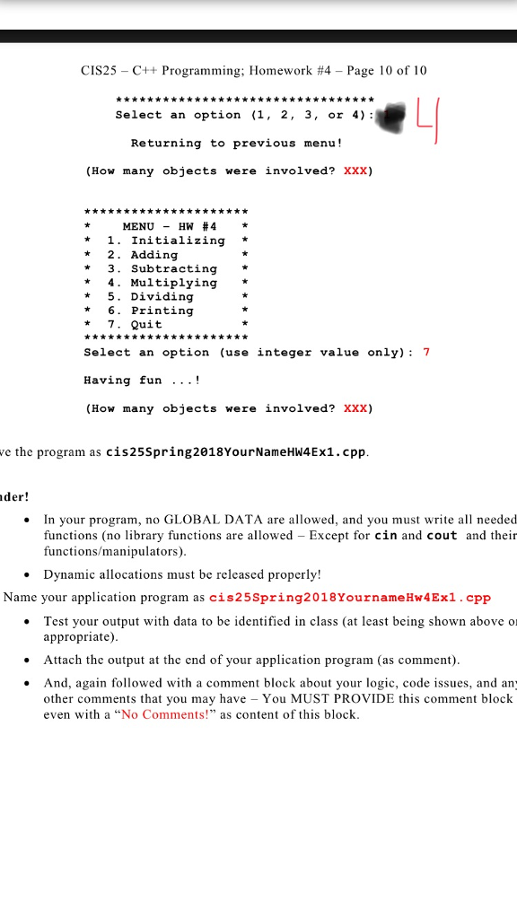 CIS25-C++ Programming: Homework #4-Page 2 of 10 1. | Chegg.com