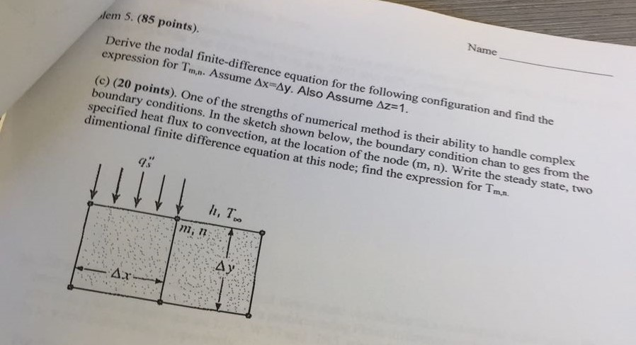 Name lem 5. (85 points). Derive the nodal | Chegg.com